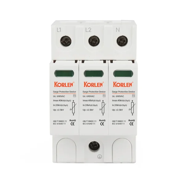 KNSP-40W 3P AC SPD 690VAC 20kA-40kA 2.5kV HuiNeng Electric